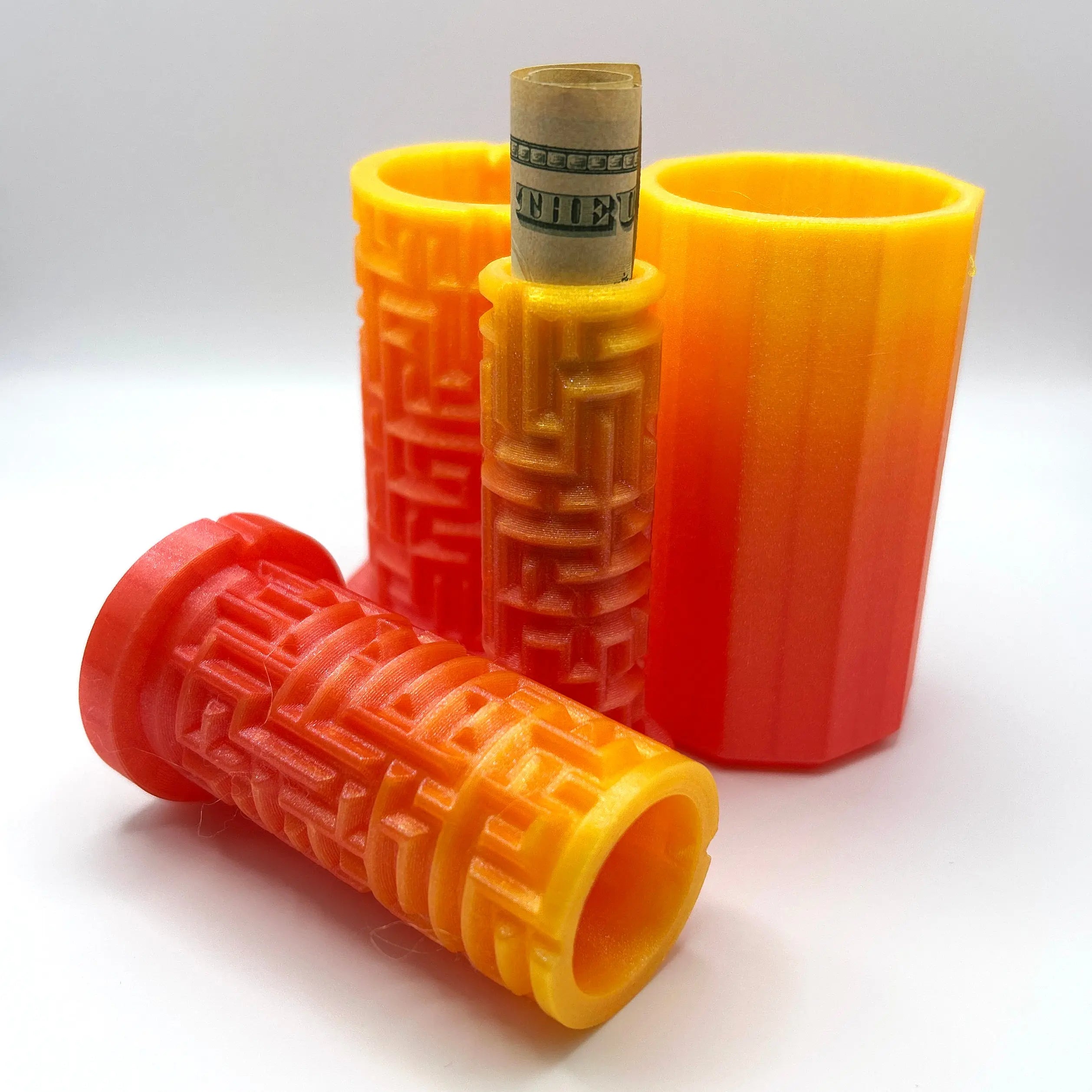 Sunrise Ombre 3D Printed Nested Maze Puzzle Box (Shades of Orange ...